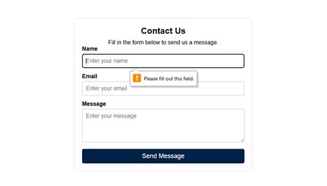 How To Create A Simple Contact Form With Html Css And Javascript No