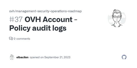 Ovh Account Policy Audit Logs · Issue 37 · Ovhmanagement Security