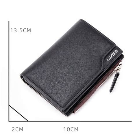 Beedovr 9902 Men Short Wallet Multi Card Zipper Id Bagblack