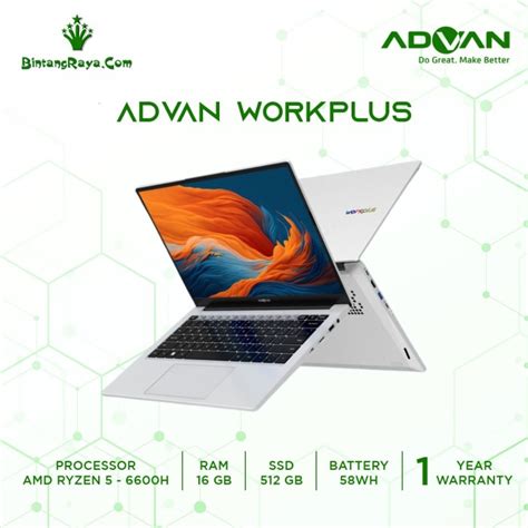 Promo Laptop Advan Workplus Amd Ryzen H Fhd Ips Gb Gb Win Cicil X