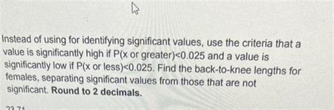 Instead Of Using For Identifying Significant Values Instead Of Using For Identifying Significant Values