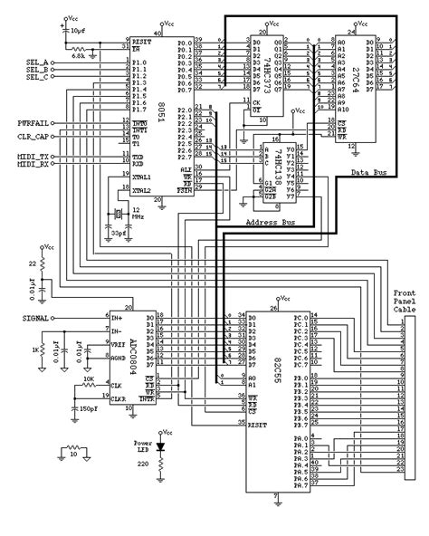 Midi Drum Machine Schematic Main Cpu Section Nextgr Electronics
