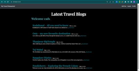 github cadswetha blogapp a basic travel blog application created for