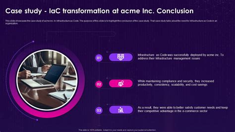 Infrastructure As Code Iac Case Study Iac Transformation At Acme Inc Conclusion PPT Sample