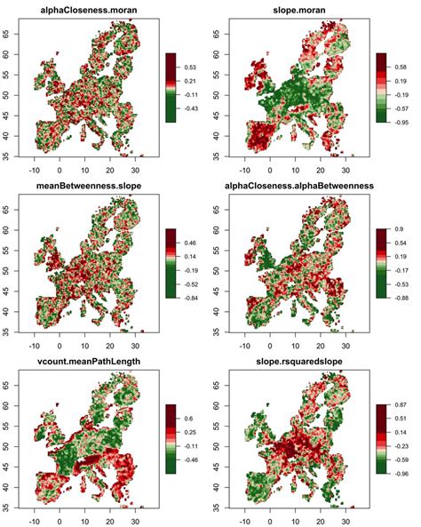Spatial Correlations For Europe The Estimation Is Done Here With δ