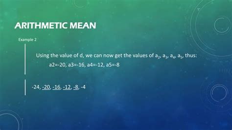 Arithmetic Mean And Arithmetic Series Ppt