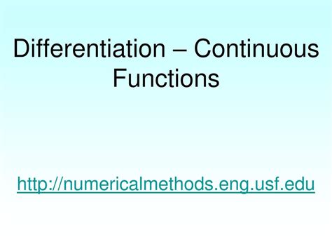 differentiation continuous functions ppt download