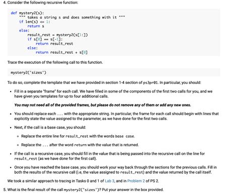 4 Consider The Following Recursive Function Def