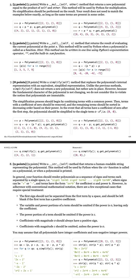 solved 5 [5 points] [5 points] write a mul self