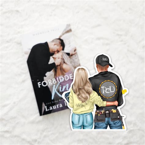 Saylor And Kingston Couple Vinyl Sticker Forbidden King Magnolia Falls Laura Pavlov