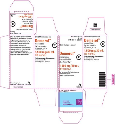 Dailymed Demerol Meperidine Hydrochloride Injection Solution
