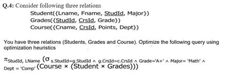 Solved Consider Following Three