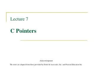PPT C Pointers PowerPoint Presentation Free Download ID 4293868