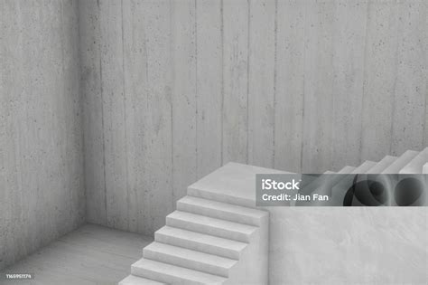 흰색 배경 3d 렌더링이 있는 일광의 계단입니다 0명에 대한 스톡 사진 및 기타 이미지 0명 3차원 형태 가정의 방 Istock