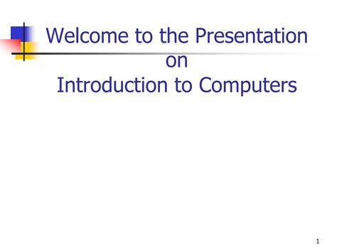 Introduction To Computersppt