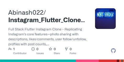 github abinash022 instagram flutter clone fullstack full stack