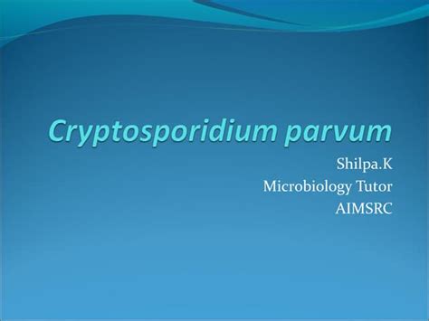 Cryptosporidium Pptx