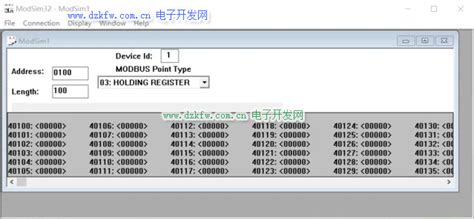 Modbus 调试助手的使用 一 Modsim 使用详解Modbus Poll