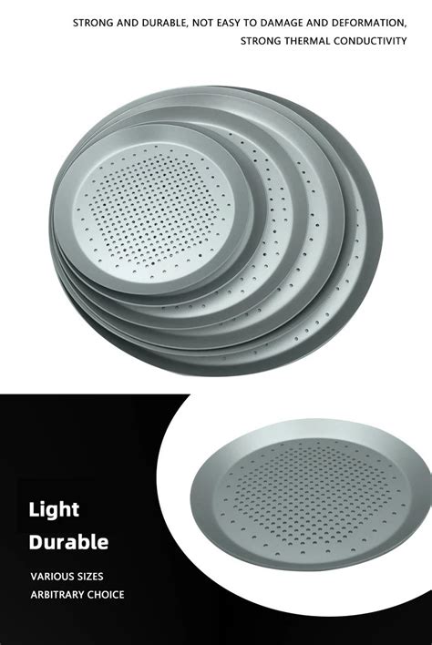 Stackable Commercial Pizza Bakeware Aluminium Metal Punched Perforated
