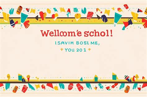 학교로 돌아온 것을 환영합니다 프리미엄 Ai 생성 이미지