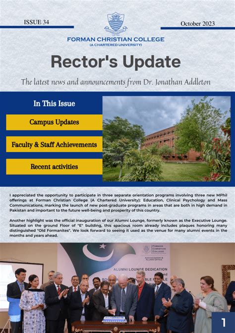 Rectors Update Issue 34 Fccu University