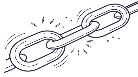 Simple Metal Chain Link Connection Graphic Strength Security Symbol Vector Design Generative Ai