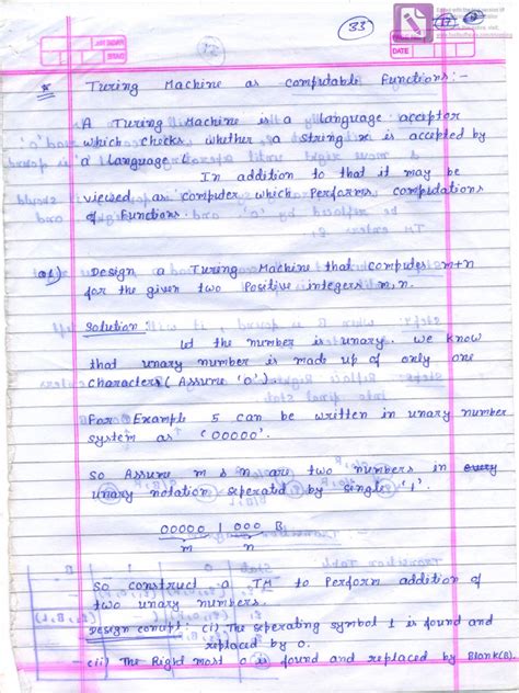 Turing Machine As Computable Function Toc Pdf