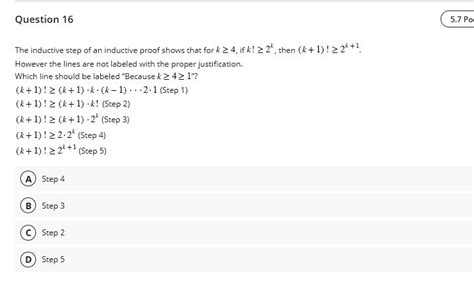 solved the inductive step of an inductive proof shows that