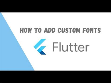 Flutter Full Tutorial For Beginners Add Custom Fonts In Flutter Google Fonts Flutter Lecture