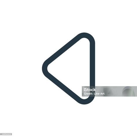 스마트폰 Ui Ux 부품 개념에서 백 아이콘 벡터 다시 편집 가능한 스트로크의 얇은 선 그림입니다 웹 및 모바일 앱 로고 인쇄 미디어에 사용할 백 선형 기호 곡선에 대한