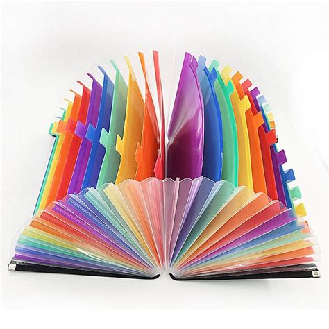 24 Pockets Expanding File Folder A4 Large Plastic Grandado