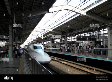 Shinkansen Train Kyoto Japan Stock Photo Alamy