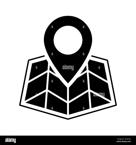Map With A Black Location Pin Icon Concept Of Navigation GPS Technology Map Positioning Stock