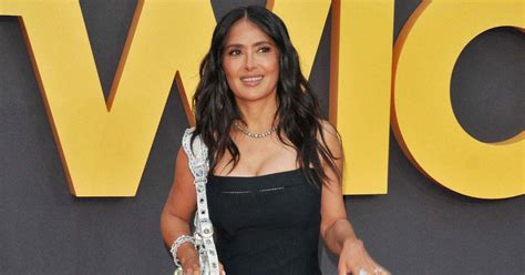 Salma Hayek Stuns In Animal Print Swimsuit Hot Photos