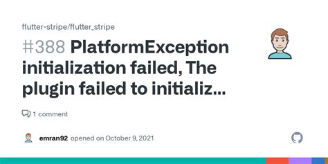 platformexception flutter stripe initialization failed the plugin