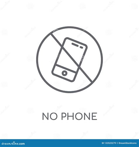 No Phone Linear Icon Modern Outline No Phone Logo Concept On Wh Stock