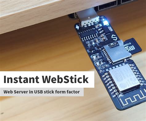 webstick instant esp8266 web server nas in usb stick form factor