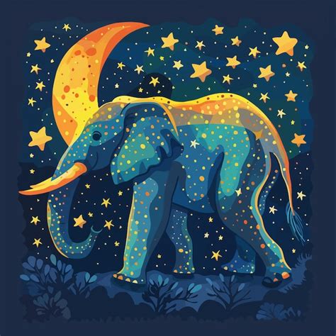 Midnight Monarch Elephant Vectors And Illustrations For Free Download