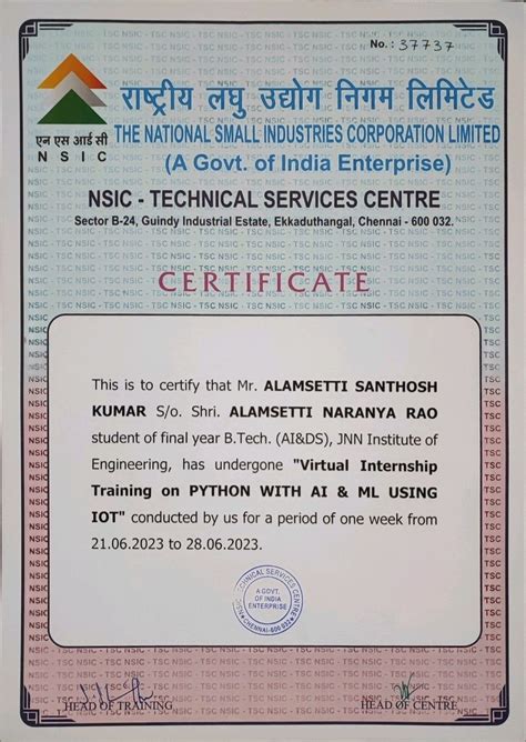 alamsetty santhosh kumar on linkedin python ai ml iot virtualinternship lifelonglearner