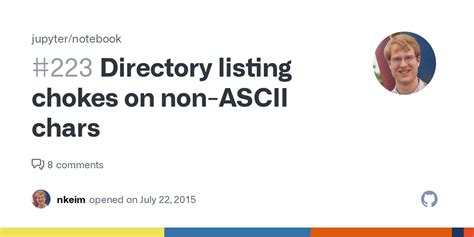 Directory Listing Chokes On Non Ascii Chars · Issue 223 · Jupyternotebook · Github