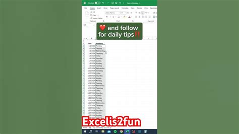 find weekdays from date excelformula exceltech computer excel