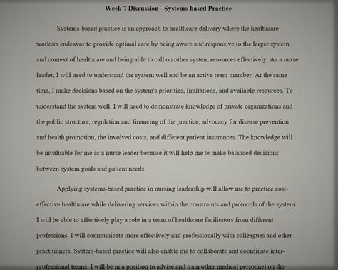 Systems Based Practice Answered Peachy Homework