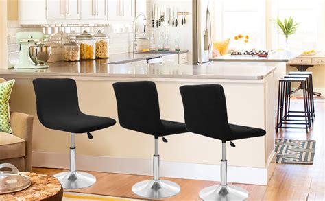Sonnach Velvet Bar Stool Seat Covers Square Barstool Covers Slipcovers Counter