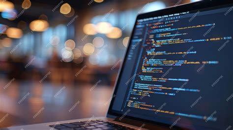 Programming Code On Laptop Computer Programming And Coding Concept