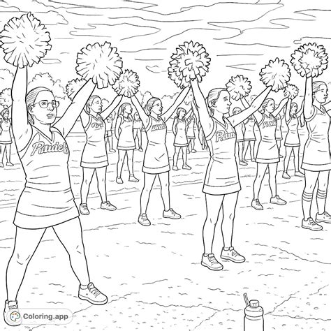 Cheer Squad Performance Coloringapp
