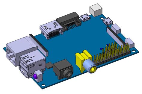 Banana Pi BPI M STEP IGES D CAD Model GrabCAD BPI M M R A Banana Pi Single
