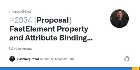 Proposal FastElement Property And Attribute Binding Changes Issue Microsoft Fast
