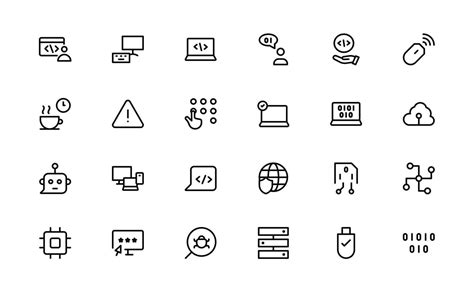 Customizable Coding And Programming Icon Package Graphics For