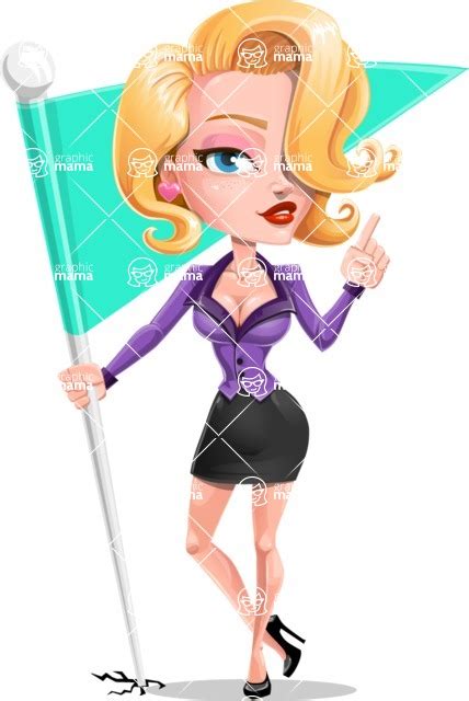 Cartoon Elegant Woman Vector Character Checkpoint Graphicmama