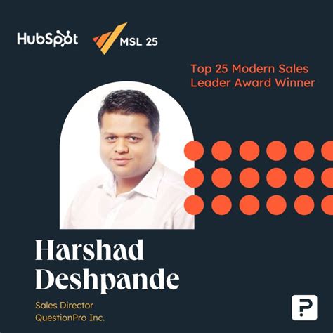Questionpro On Linkedin Congratulations Harshad Deshpande We Are Proud Of Your Recent Achievement…